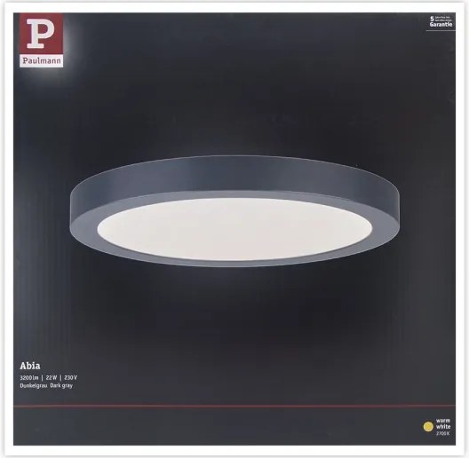 Paulmann 70988 - LED/22W Stropní svítidlo ABIA 230V antracit