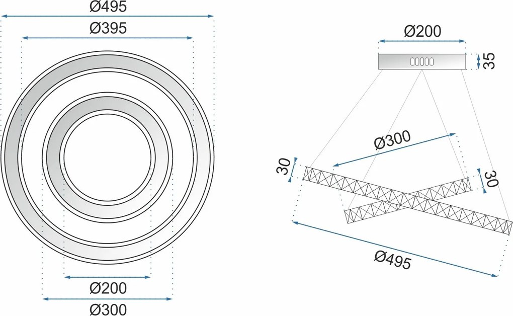 Toolight - LED stropní svítidlo + dálkové ovládání APP418-CP, chromová, OSW-65016