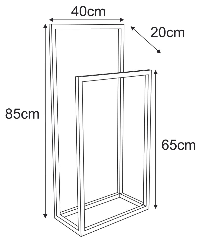 Stojan na ručníky do koupelny KS-61 černý 85x40x20 cm