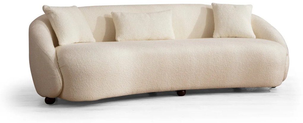 Atelier del Sofa 3-místná pohovka Napoli Cream Bouclette, Krémová