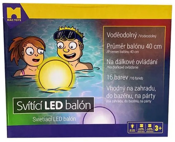 Mac Toys Svítící LED balón