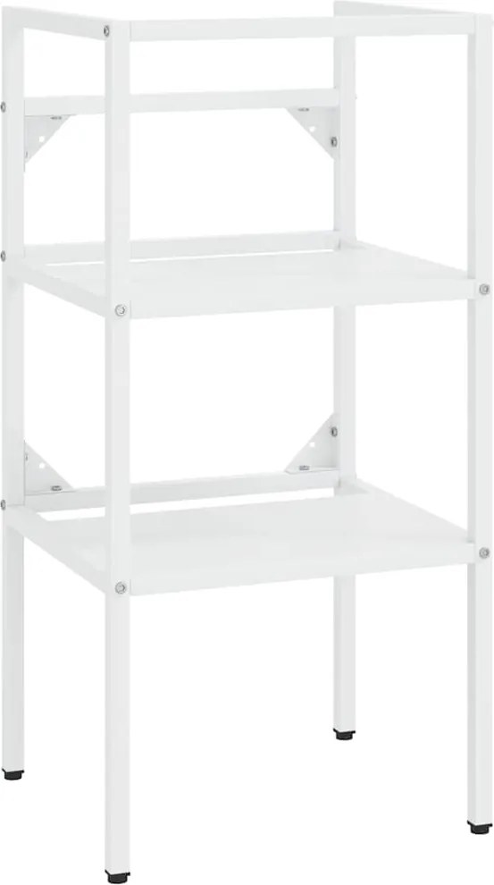 Koupelnový regál pod umyvadlo bílý 40 x 38 x 83 cm železo 338484