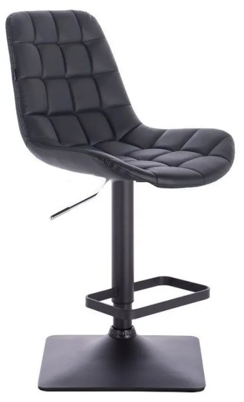 LuxuryForm DESIGN Barová židle PARIS na černé hranaté podstavě - černá