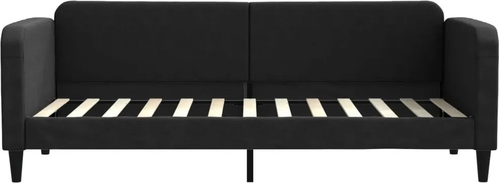 Válenda s matrací černá 80 x 200 cm textil 3196795