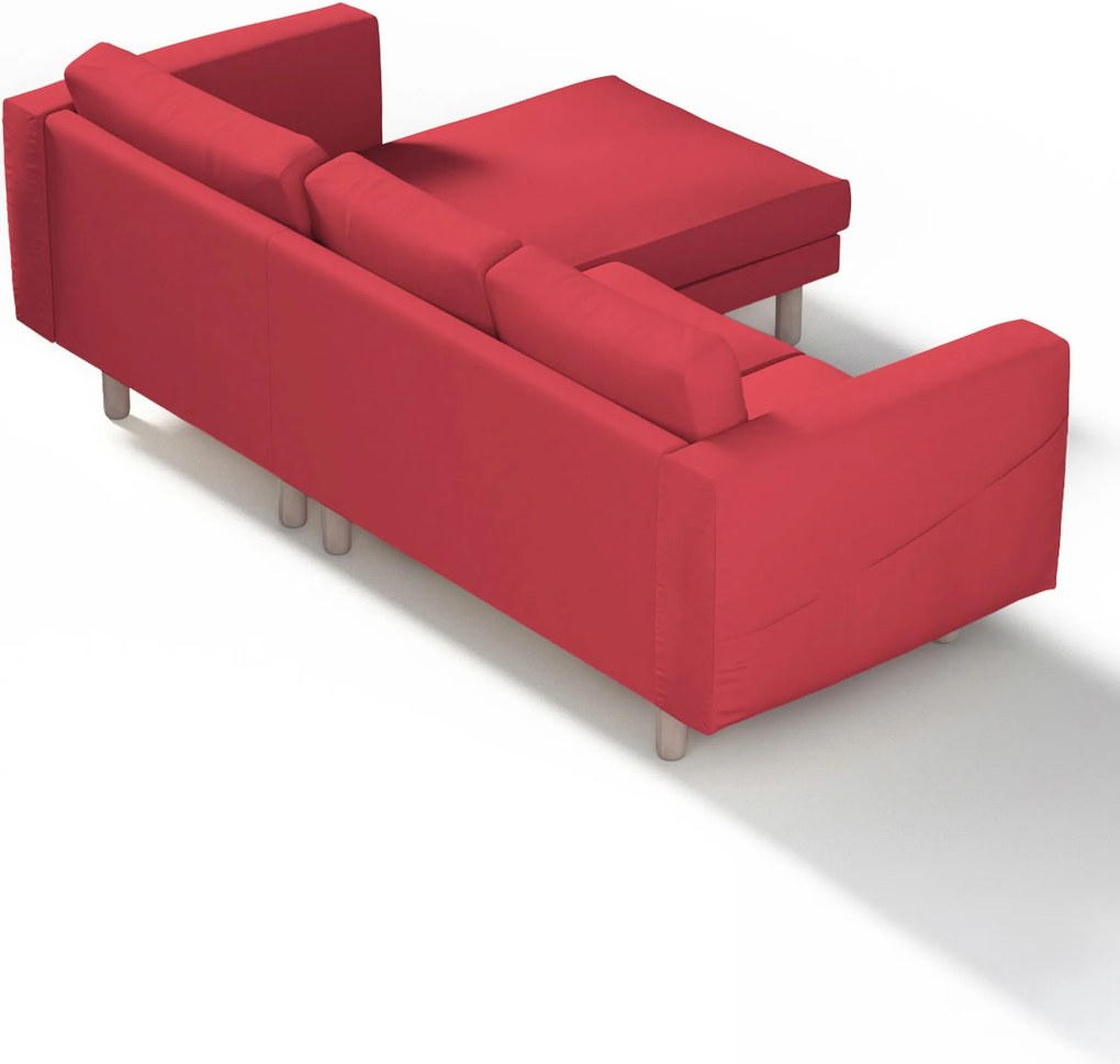 Potah na pohovku IKEA Norsborg 3-místná se šezlongem barva červená látka pletený vzor