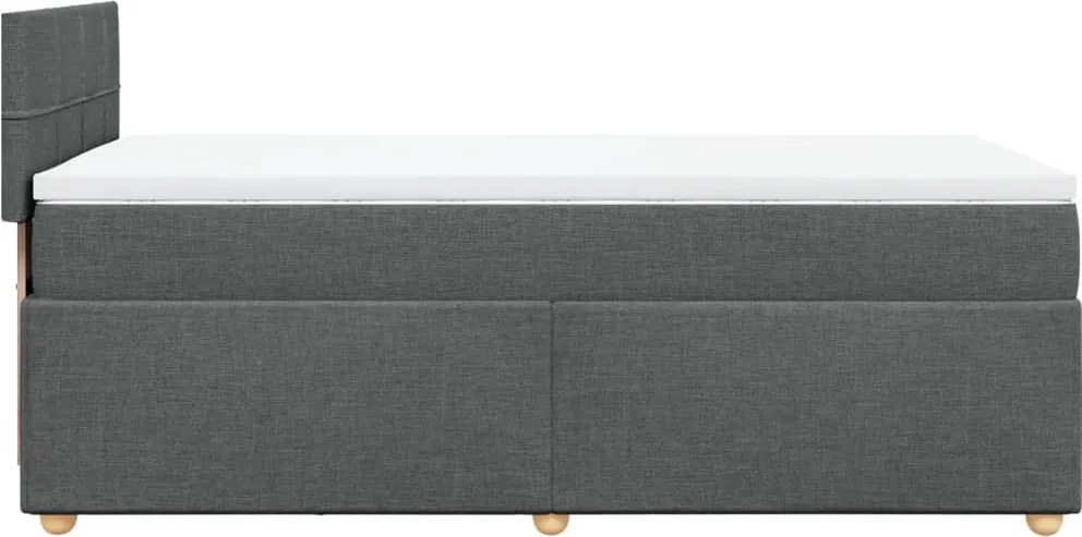 Box spring postel s matrací tmavě šedá 80 x 200 cm textil 3288808