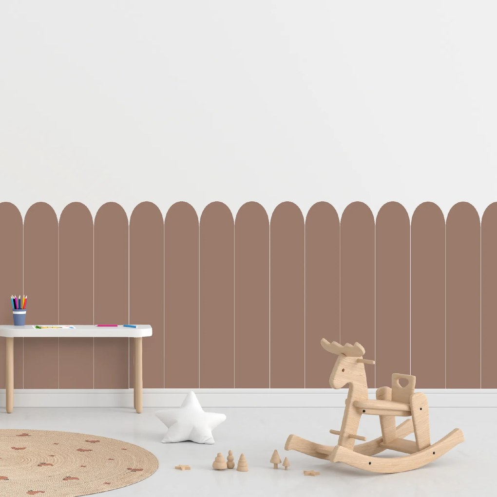 PIPPER. Textilní samolepící tapeta - Oblouk - Hnědá barva Barva: Tmavá, Velikost: 100cm
