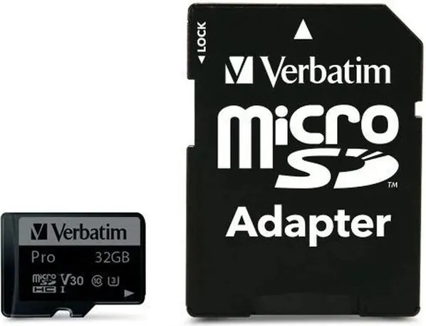 Verbatim Pro MicroSDHC 32GB (Class 10) + SD adaptér
