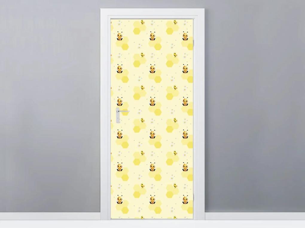 Gario Fototapeta na dveře Žluté včelky Materiál: Samolepící, Rozměry: 95 x 205 cm