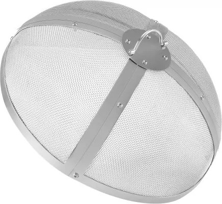 Ochranný kryt proti jiskrám pro ohniště kulatý 50,8 cm, zesílený kovový kryt z těžké