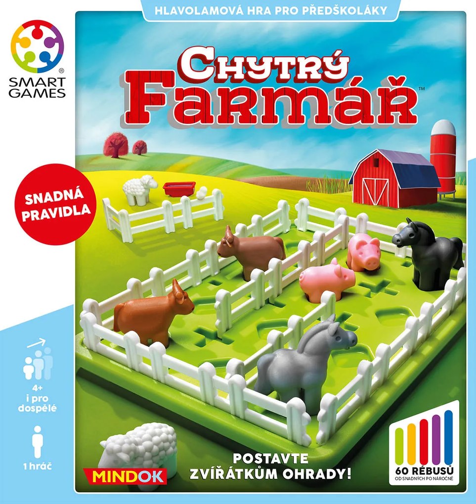 MINDOK HRA SMART Chytrý farmář hlavolam pro 1 hráče mn354