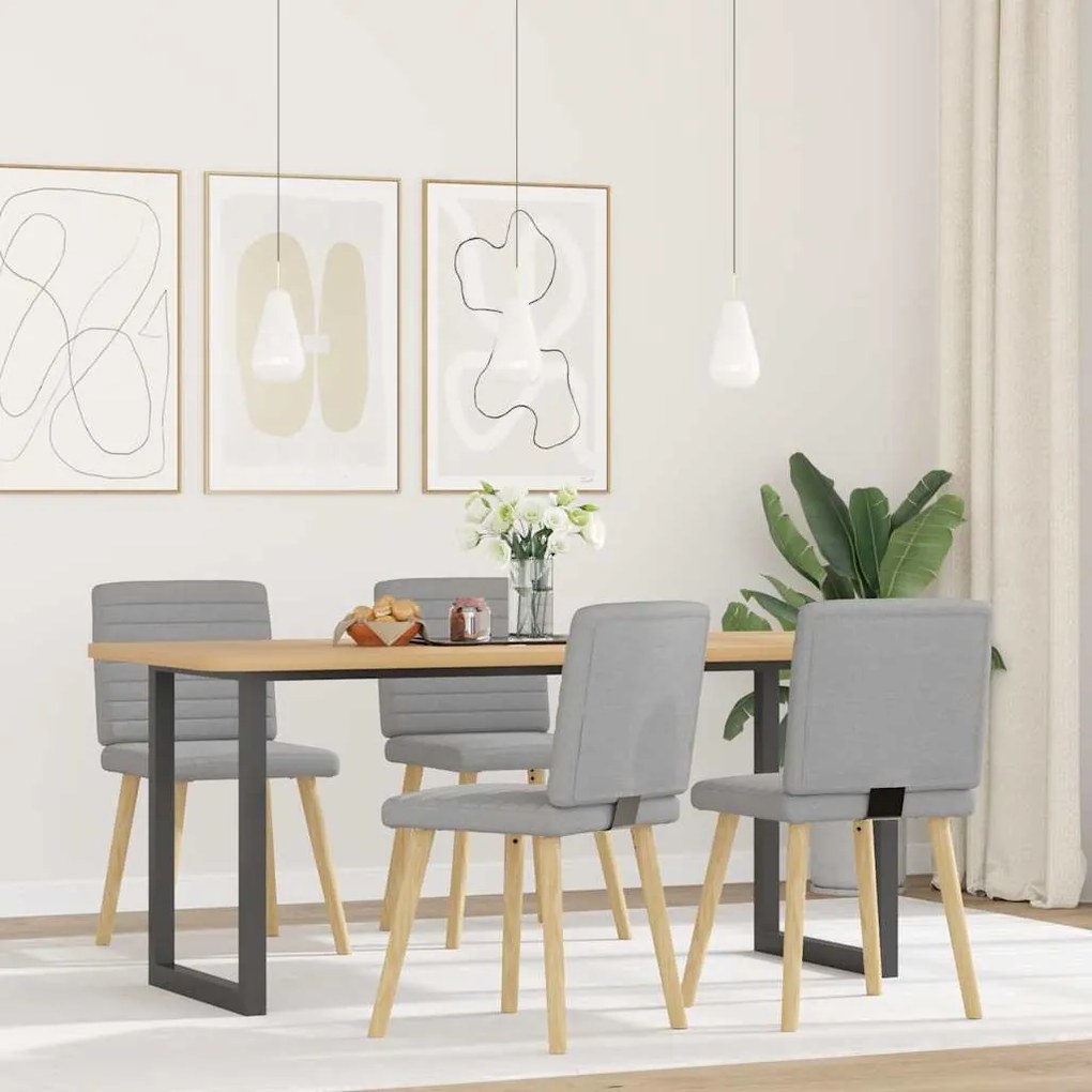 Otočné jídelní židle 4 ks Oblak šedá textil 3315283