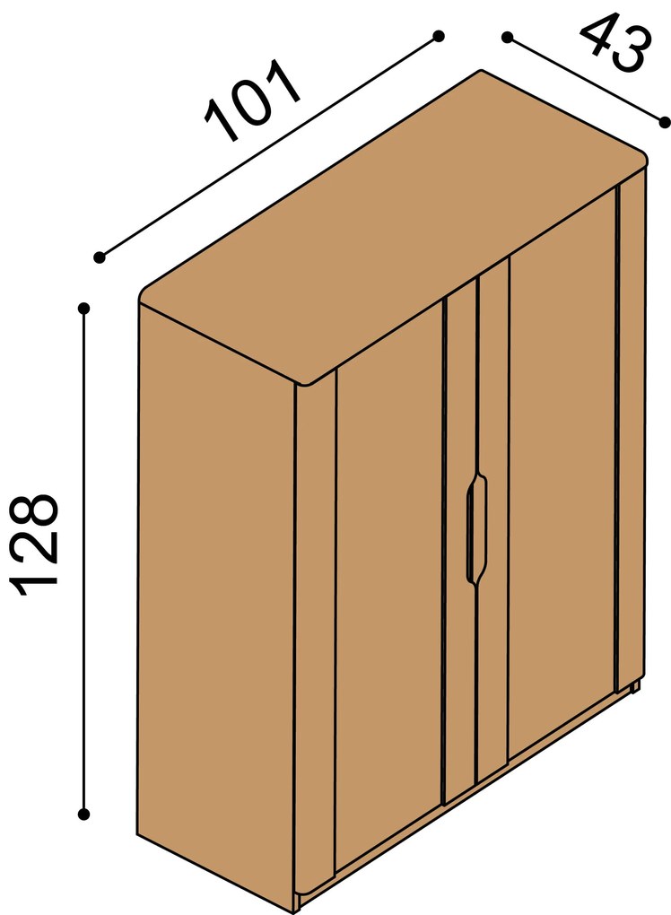 Komoda JELÍNEK FLABO 2DD6 Materiál: Dub, Moření: Alder