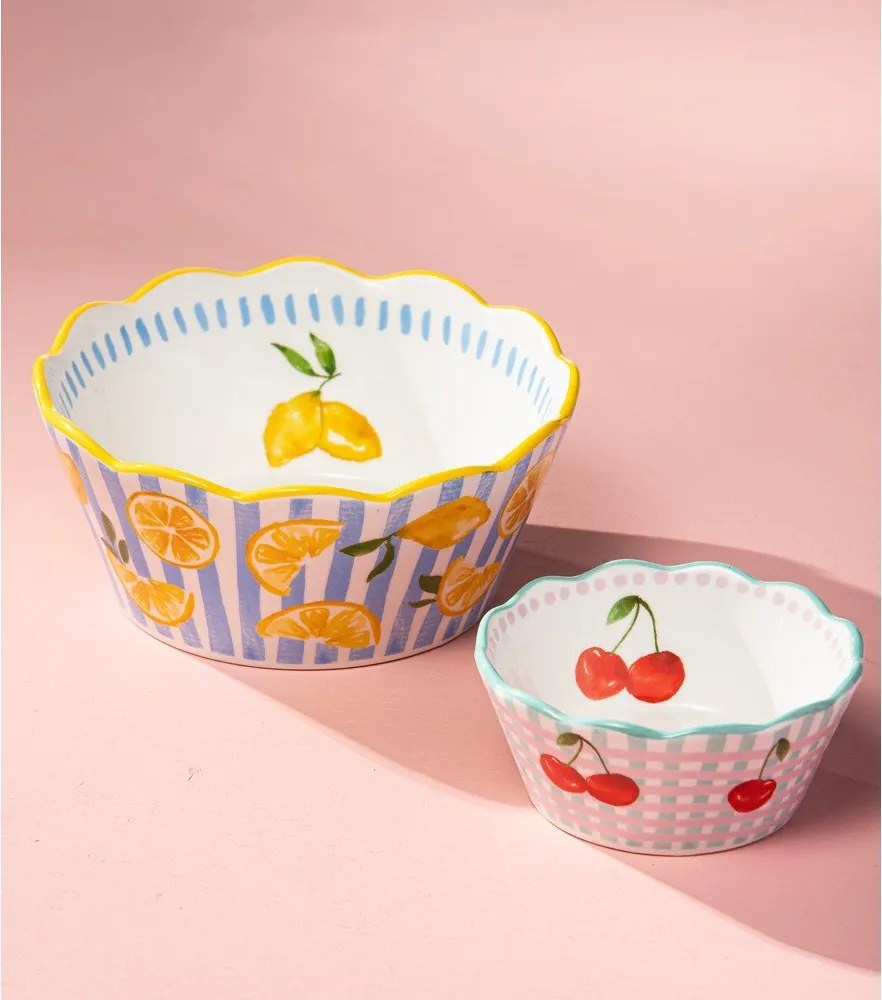 Žlutá/světle modrá mísa ø 16 cm Capri – Ladelle