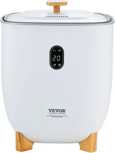 25 L vědro ohřívače ručníků s LED obrazovkou Spodní vyhřívací sloupky Timer Bílá