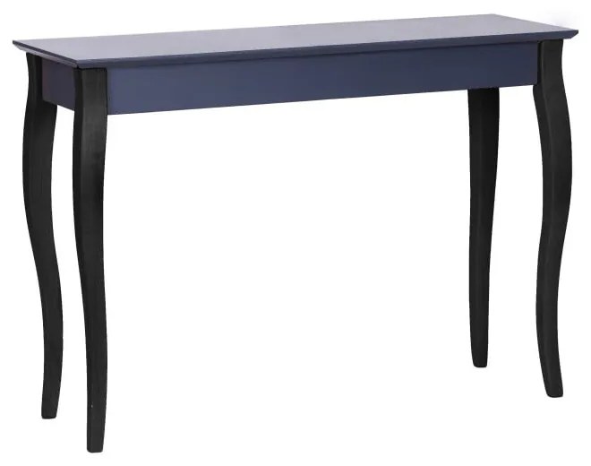 Grafitově šedý konzolový stolek s černými nohami Ragaba Lilo, šířka 105 cm