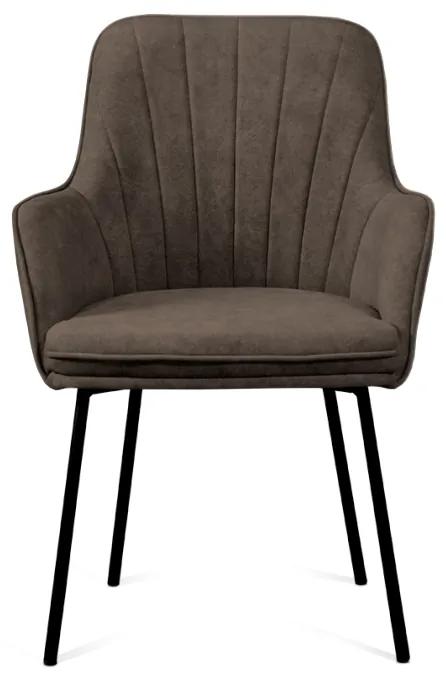 DOLMAR SEDAČKY Jídelní židle - KR-8, různé tkaniny a barvy na výběr Čalounění: šedá (Uttario Velvet 2972)