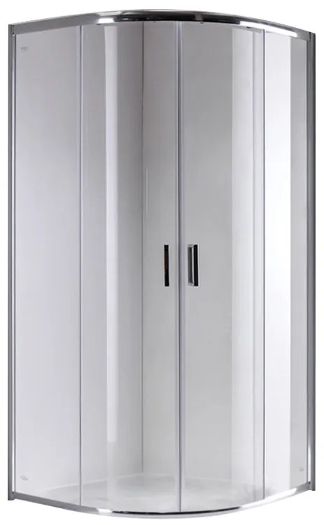 BPS-koupelny Čtvrtkruhový sprchový kout HYD-RK94B 90x90 cm chrom/transparent + vanička HYD-RSV-SXL01B černá