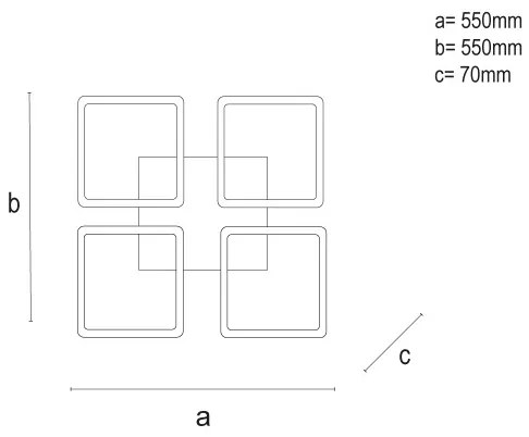 LED Stmívatelné stropní svítidlo LED/95W/230V 3000-6500K + dálkové ovládání