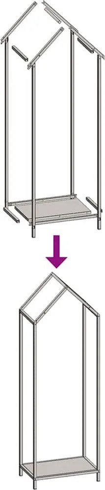 vidaXL Stojan na palivové dřevo Ocel válcovaná za studena [864302] Barva: Černá