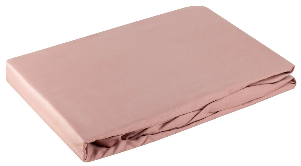 MAKOSATENOVÉ PROSTĚRADLO NOVA S GUMIČKOU 200X220 CM, VÝŠKA 30 CM PÚDROVĚ RŮŽOVÁ