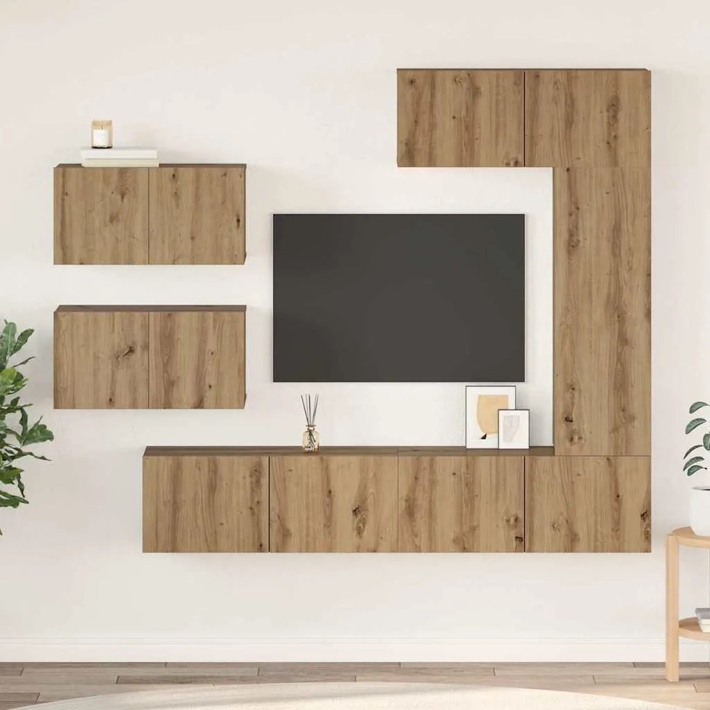 Sestava TV skříněk 6 ks Artisanový dub Kompozitní dřevo 3393248