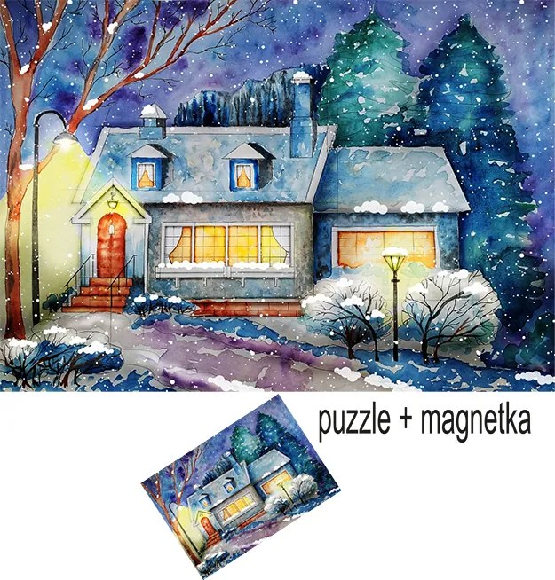 Falixen WOODEN PUZZLE EKO - "Zimní večer"