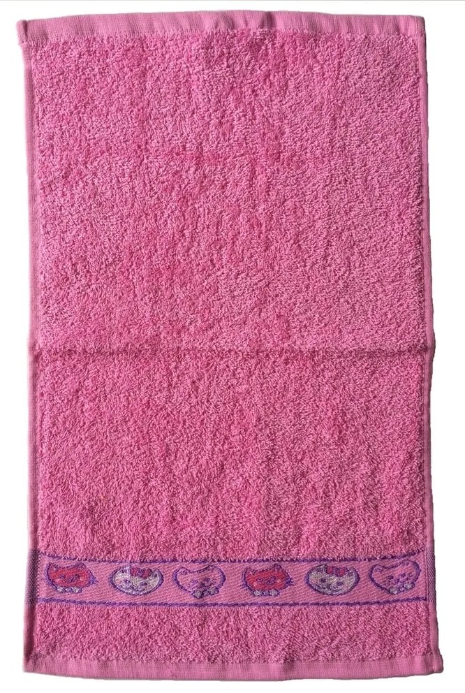 Dětský ručník s motivy 30x50 - Růžová | 30 x 50 cm