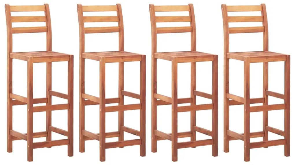 Barové židle 4 ks masivní akáciové dřevo,  46315