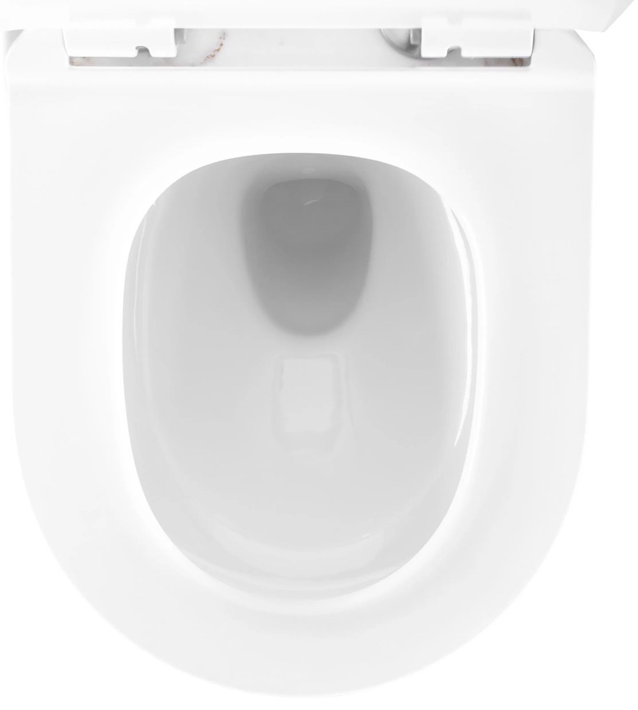 Rea Carter Tornado, závěsná WC mísa 49x37x35 cm + WC sedátko, imitace kamene-Aiax Shiny, REA-C6390