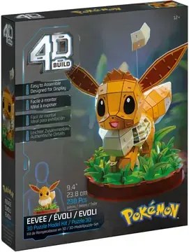SPIN MASTER 4D Build Pokémon Eevee / 4D puzzle / 238 dílků / od 12 let