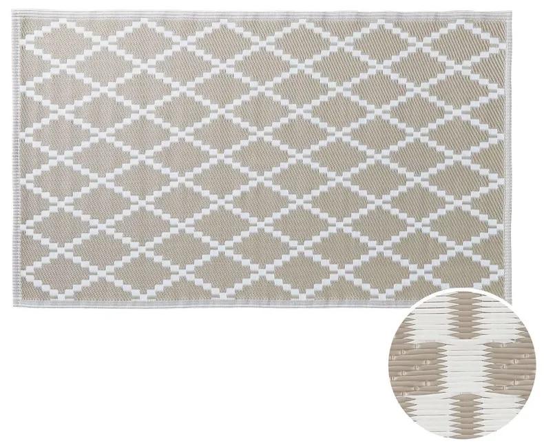 Butlers COLOUR CLASH Venkovní koberec kosočtverce 150 x 90 cm - přírodní