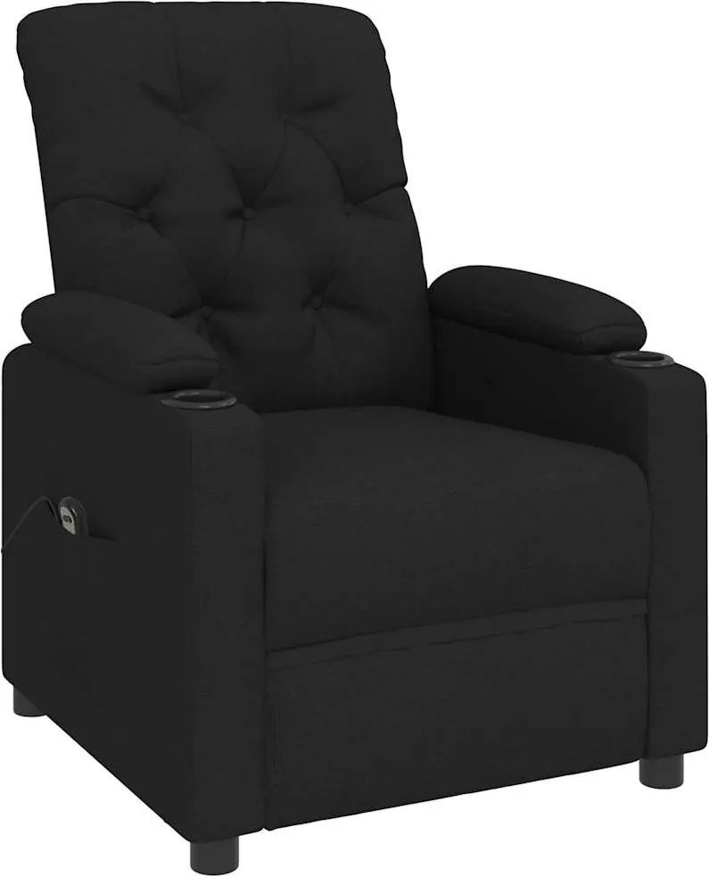 Elektrické polohovací křeslo černé textil 3098841