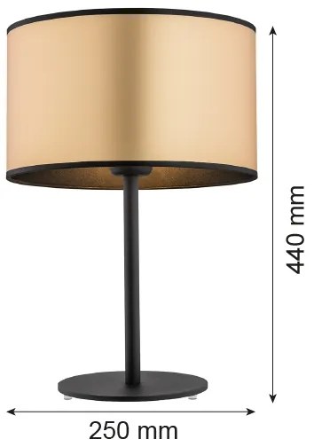 Argon 4297 - Stolní lampa KARIN 1xE27/15W/230V mosaz/černá