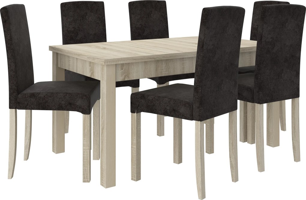 ADRK Furniture Sada stolu s židlemi RODOS 56 SE-ROD-56-S-B124