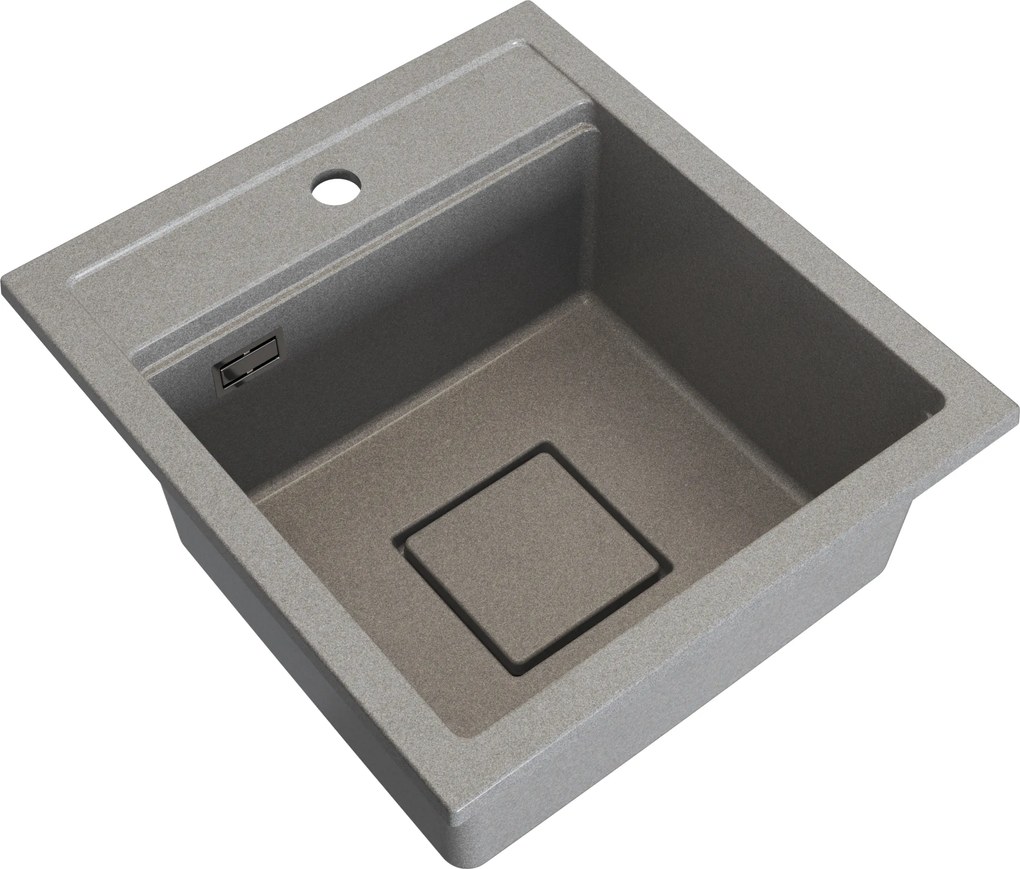 Gamma Quadro 4550, 1-komorový granitový dřez 450x495x220 mm, béžová, GMA-ZLE000219