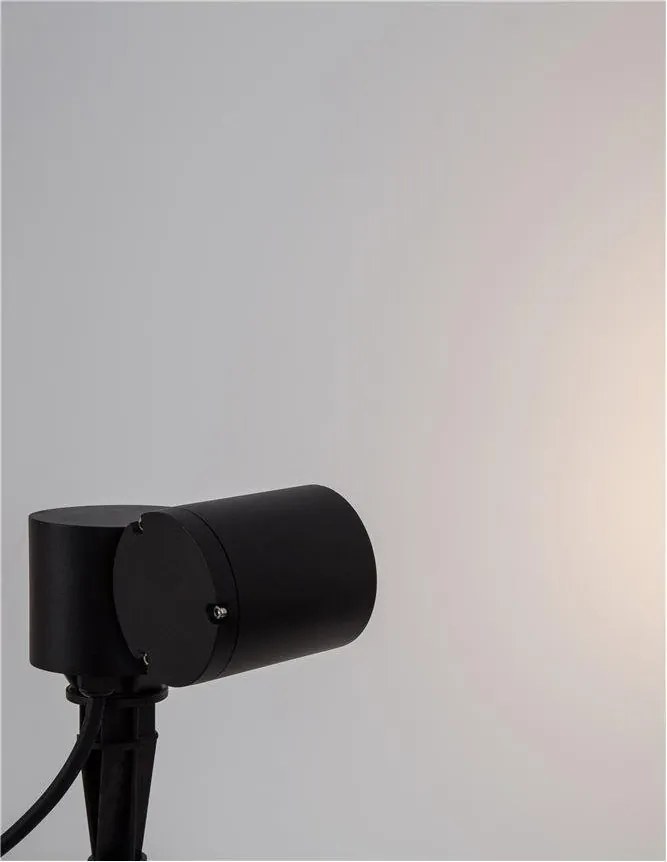 NV 9279111 Venkovní svítidlo s bodcem FOCUS černý hliník skleněný difuzor GU10 1x7W 100-240V IP54 bez žárovky - NOVA LUCE