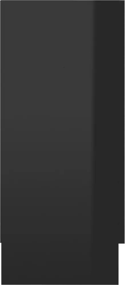 vidaXL Prosklená skříň 120 x 30,5 x 70 cm dřevotříska [815628] Barva: Černá