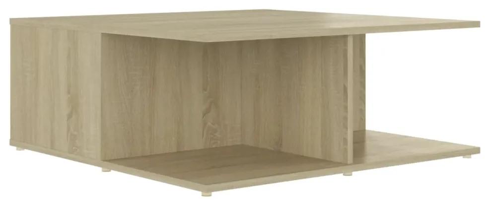 Konferenční stolek bílý dub sonoma 80 x 80 x 31 cm dřevotříska - Default Title