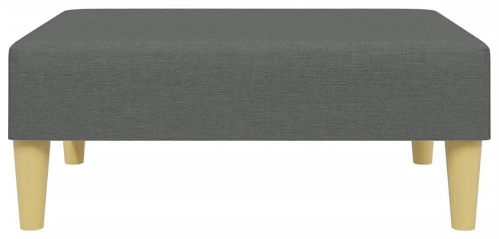 Petromila 2místná rozkládací pohovka s podnožkou tmavě šedá textil