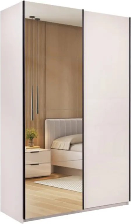Skříň s posuvnými dveřmi 1.5х2.4m (Dveře kašmírový lesk/Zrcadlo) Lori