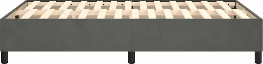 Rám postele s boxspringem tmavě šedá 120 x 200 cm samet 3121109