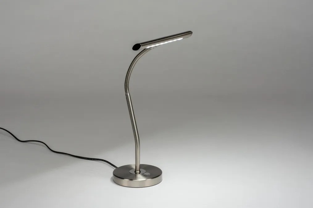 Stolní designová LED lampa Bank Retro Silver