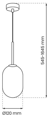 Lustr na lanku ALIAS 1xG9/8W/230V pr. 12 cm zlatá