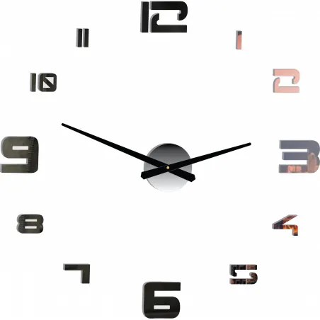 Nástěnné hodiny samolepicí velké Moderní hodiny | SENTOP 12P021 PLEXI 2D