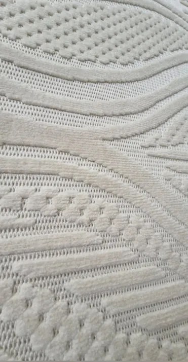 HU Krémově béžový moderní koberec TWIST CREAM 31204A Rozměr: 60x100 cm