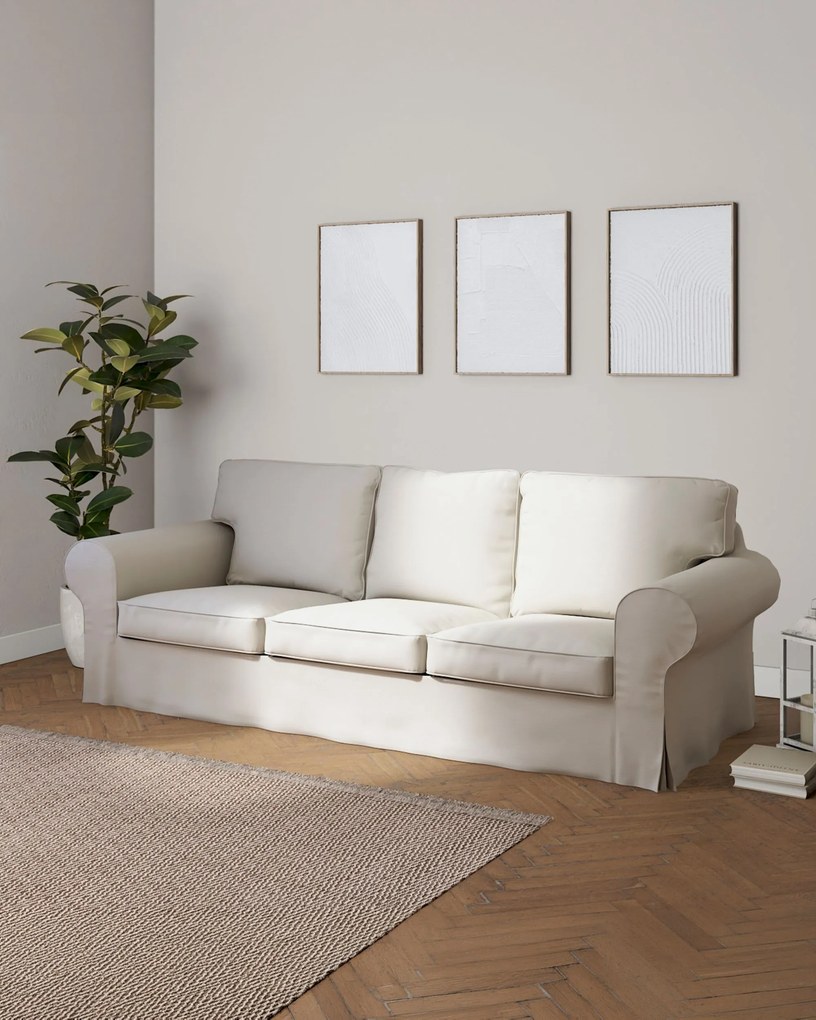 Potah na pohovku IKEA Ektorp 3-místná rozkládací, NOVÝ MODEL 2013 barva šedá