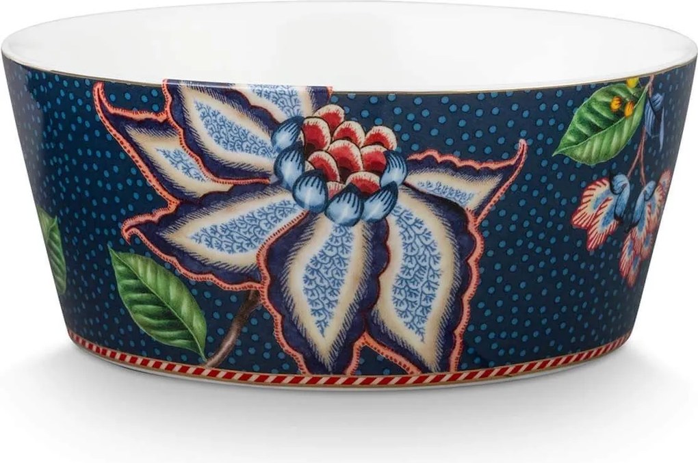 Pip Studio dárková sada misek a hůlek Oriental Berry Blues Blue (Porcelánová sada dvou misek 15 cm a dřevěných hůlek )