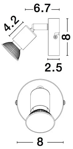 Designové bodové svítidlo Lup 8 černé