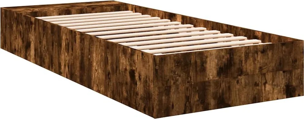Rám postele kouřový dub 90 x 190 cm kompozitní dřevo 3280619